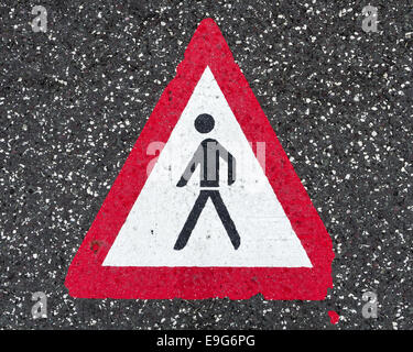 Road sign sidewalk, Verkehrsschild Gehweg Stock Photo - Alamy