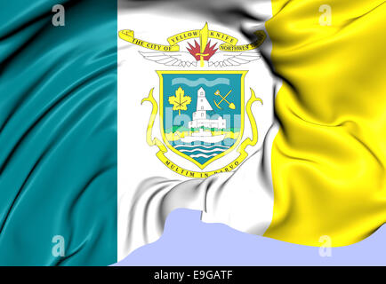 Flag of Yellowknife, Canada. Close Up Stock Photo - Alamy