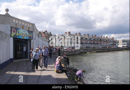 Seafront and Playland amusement arcade Swanage Dorset Stock Photo - Alamy