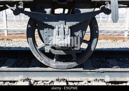 Steam locomotive, leaf spring, detail, b/w, locomotive, locomotive ...