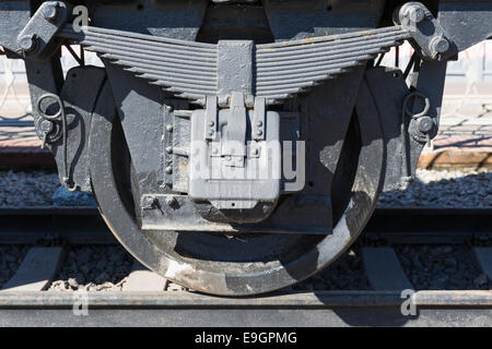 Steam locomotive, leaf spring, detail, b/w, locomotive, locomotive ...