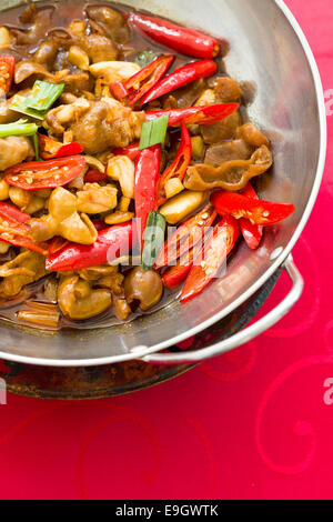 Chinese cuisine griddle pork intestines Stock Photo - Alamy