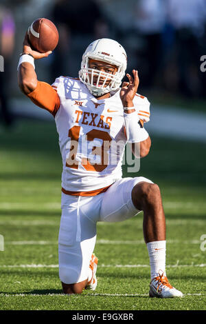 October 25, 2104: Texas Longhorns strength coach Pat Moorer leads the ...