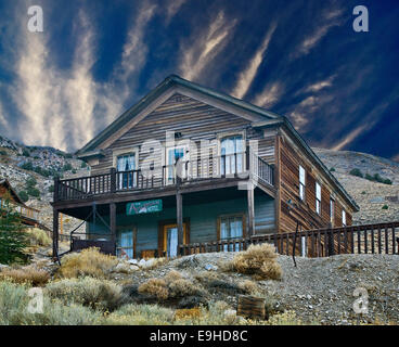Abandoned American Hotel in Cerro Gordo ghost town on Cerro Gordo Road ...