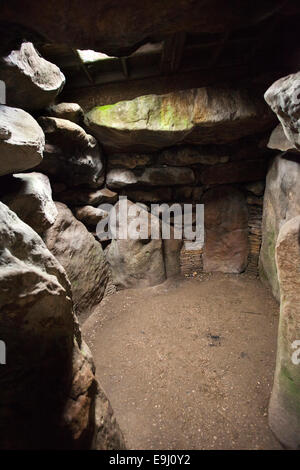 View Inside West Kennet Long Barrow from entrance Oxfordshire England ...