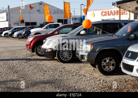 used car dealership Saskatchewan Canada Stock Photo - Alamy