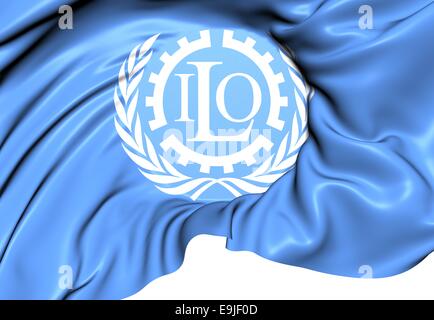 Flag of the International Labour Organization ILO based in Geneva Stock ...