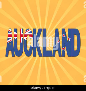 New Zealand flag text with sunburst illustration Stock Photo - Alamy