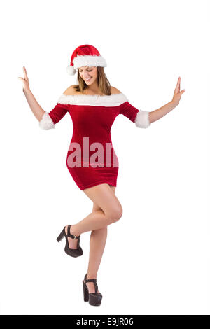 Beautiful santa girl Stock Photo - Alamy