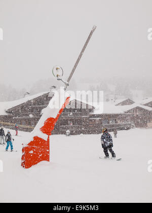 Heavy snow in the French Alps Stock Photo - Alamy