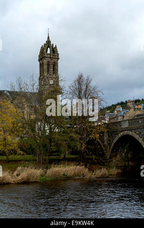 Peebles Old Parish Church in the centre of Peebles, Scottish Border ...