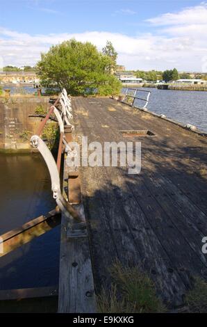 Caisson gate at Govan Graving Docks in Glasgow, Scotland Stock Photo ...
