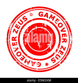 Gameover Zeus virus stamp isolated on a white background Stock Photo ...