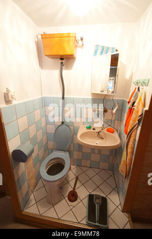 Old bathroom and toilet in Museum with artifacts of ancient Greek ...