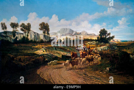 montagne ( The Mountain ) Sainte Victoire transhumance1847 Émile Loubon ...