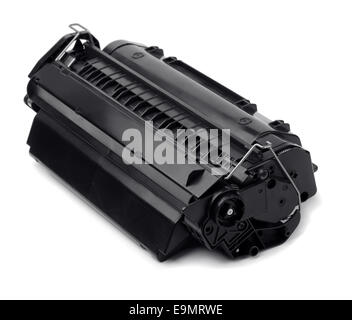 cartridge for a laser printer, a spare part for a printer, on a white ...