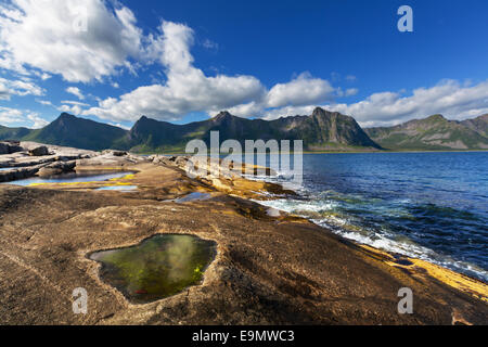 Mountain landscape of Senja Island in Norway Stock Photo - Alamy