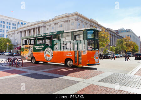 old town trolley tour Washington DC USA Stock Photo - Alamy