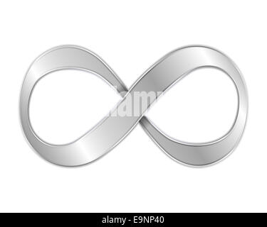 Silver infinity symbol Stock Photo - Alamy