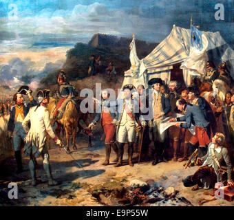 General George Washington and French General Rochambeau overseeing the ...