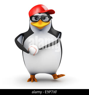 3d render of a penguin playing baseball Stock Photo - Alamy