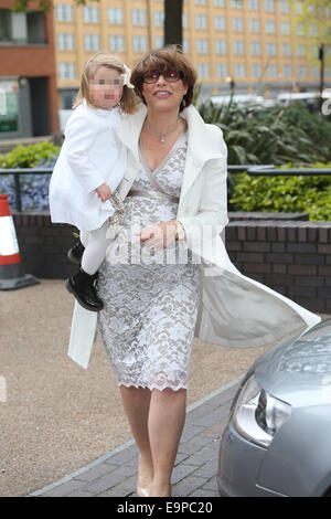 Kate Silverton and family outside ITV Studios Featuring: Kate Silverton ...