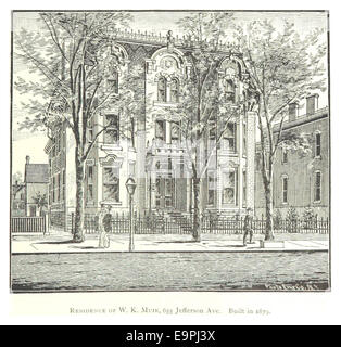 This 1884 illustration by Farmer shows the residence of R.H. Hall ...