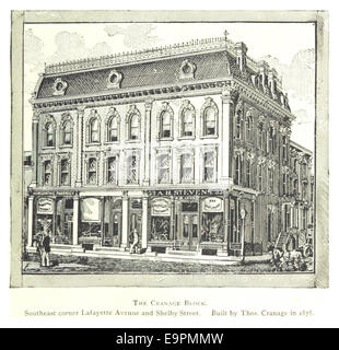 An 1884 illustration of the Cranage Block, located at the southeast ...