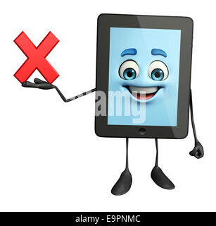 Cartoon character of tab with stop sign Stock Photo - Alamy