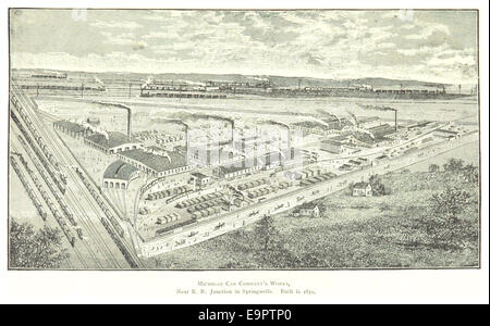 An 1884 illustration of the Michigan Car Company's Works near the ...