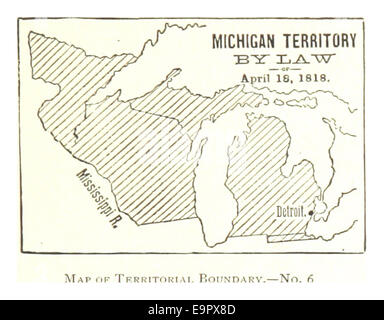 An 1884 map by Farmer showing the territorial boundary map of the ...