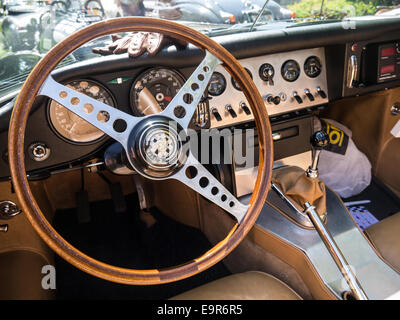 Jaguar D-Type interior classic racing car Stock Photo - Alamy