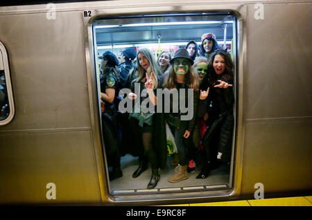 Vancouver, Canada. 31st October, 2014. Participants dressd with their ...