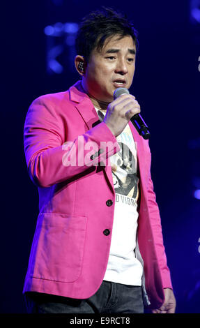 Hong Kong pop singer David Lui, aka Lui Fong, performs live at Casino ...