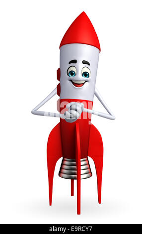 Cartoon illustration of a flying missile with funny apology message or ...