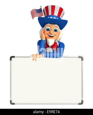 Illustration of uncle sam with display board Stock Photo - Alamy