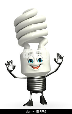 Cartoon Character of CFL is happy pose Stock Photo - Alamy