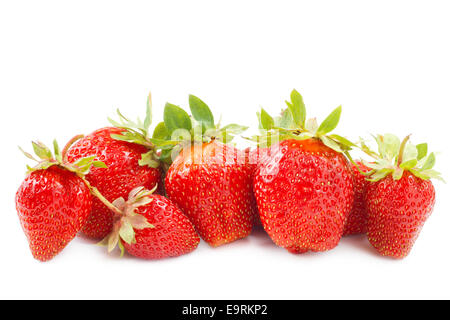 Strawberries on white Stock Photo - Alamy