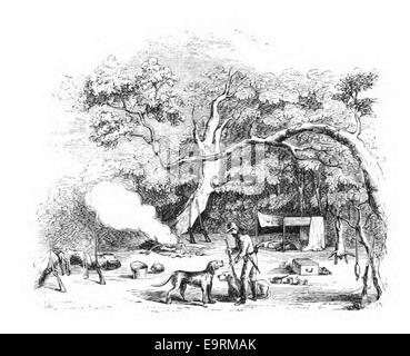 An illustration from Maryatt's 1855 work, depicting the harsh winter of ...