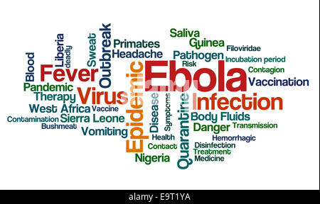 Ebola concept word cloud background Stock Photo - Alamy