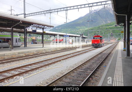 Brig railway station. Switzerland Stock Photo - Alamy