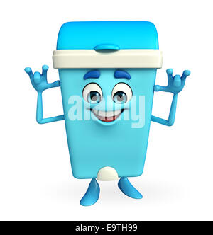 Cartoon Character of Dustbin with teasing pose Stock Photo - Alamy