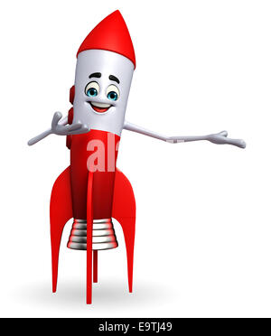 Cartoon illustration of a flying missile with funny apology message or ...