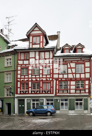 Traditional Swiss timber frame houses in Lucerne Stock Photo - Alamy