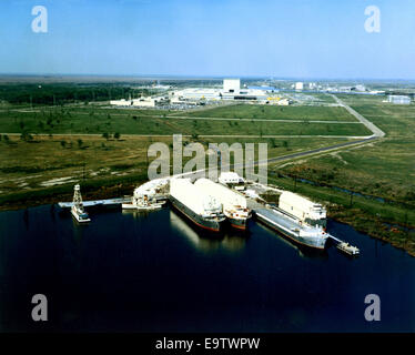 NASA's four barges at the Michoud Assembly Facility were used for the ...