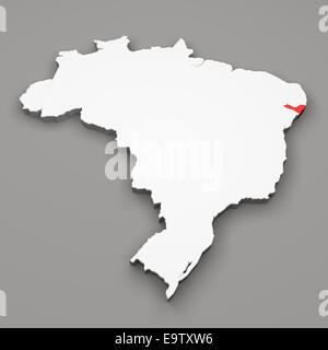 map of alagoas Stock Photo - Alamy