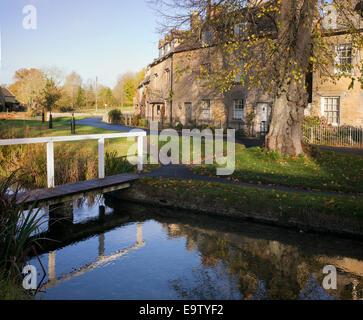 Autumn views of cottages in the historical Wiltshire village Lacock ...