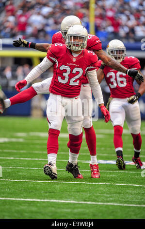 Arizona Cardinals free safety Rashad Johnson intercepts a pass against ...