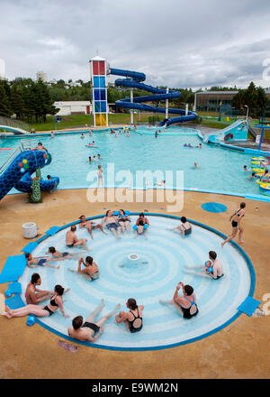 Laugardalslaug swimming pool in Reykjavik, Iceland Stock Photo - Alamy