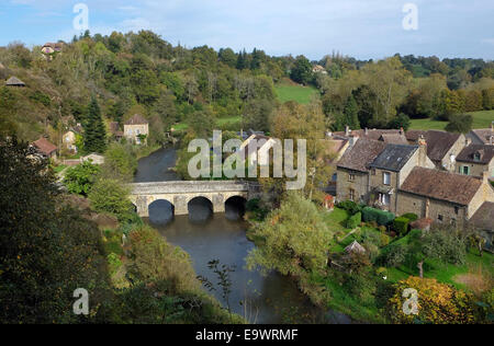 Aerial view of the village of Saint-Ceneri-le-Gerei, classified "The ...